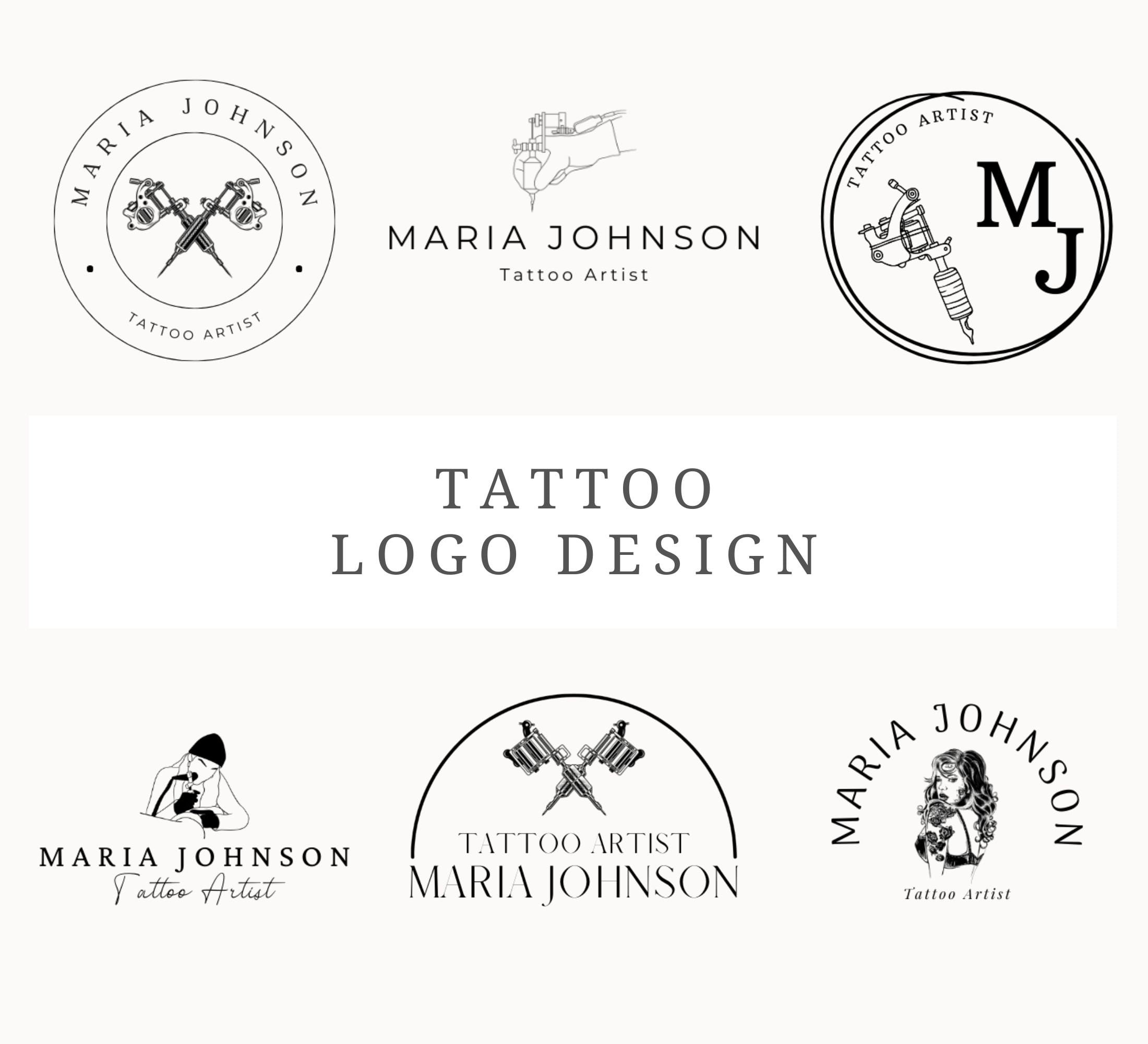 Tattoo Logo Design Canva 6 Customizable Tattoo Artist Logos Tattooer ...