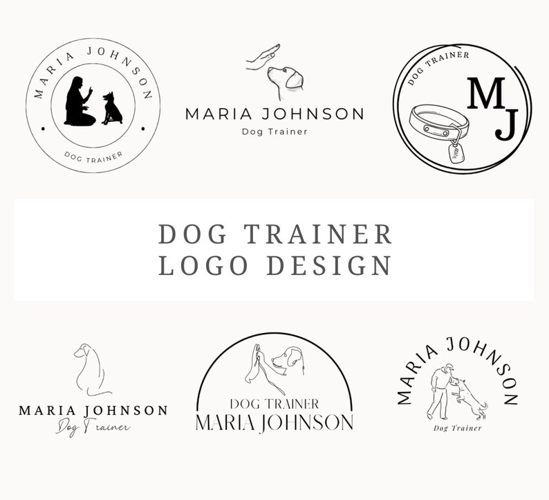 Dog Trainer Logo Design Canva 6 Customizable Dog School Logos Dog ...