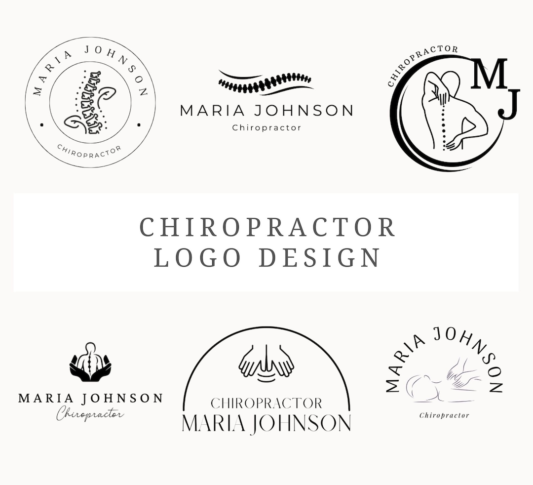 Chiropractor Logo Design Canva 6 Customizable Osteopath Logos Back ...