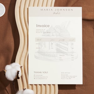 Baker Invoice Template Bakery Editable Template Printable Order Form ...