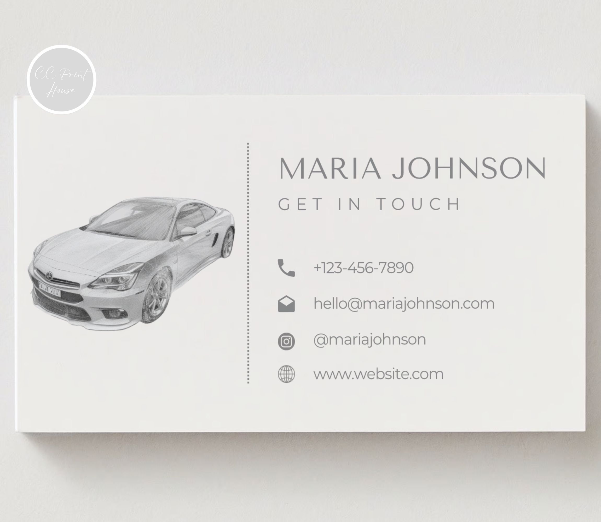 Car Business Card Template Car Cleaning Calling Card Car Seller ...