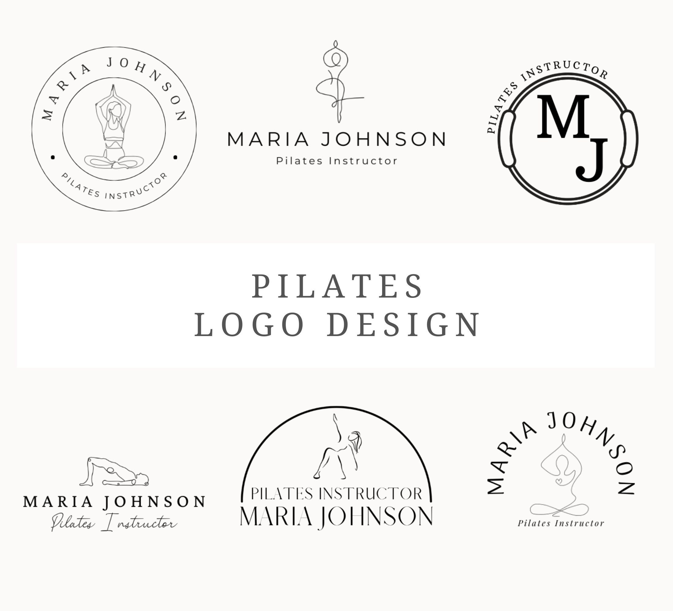 Pilates Logo Design Canva 6 Customizable Pilates Instructor Logos ...