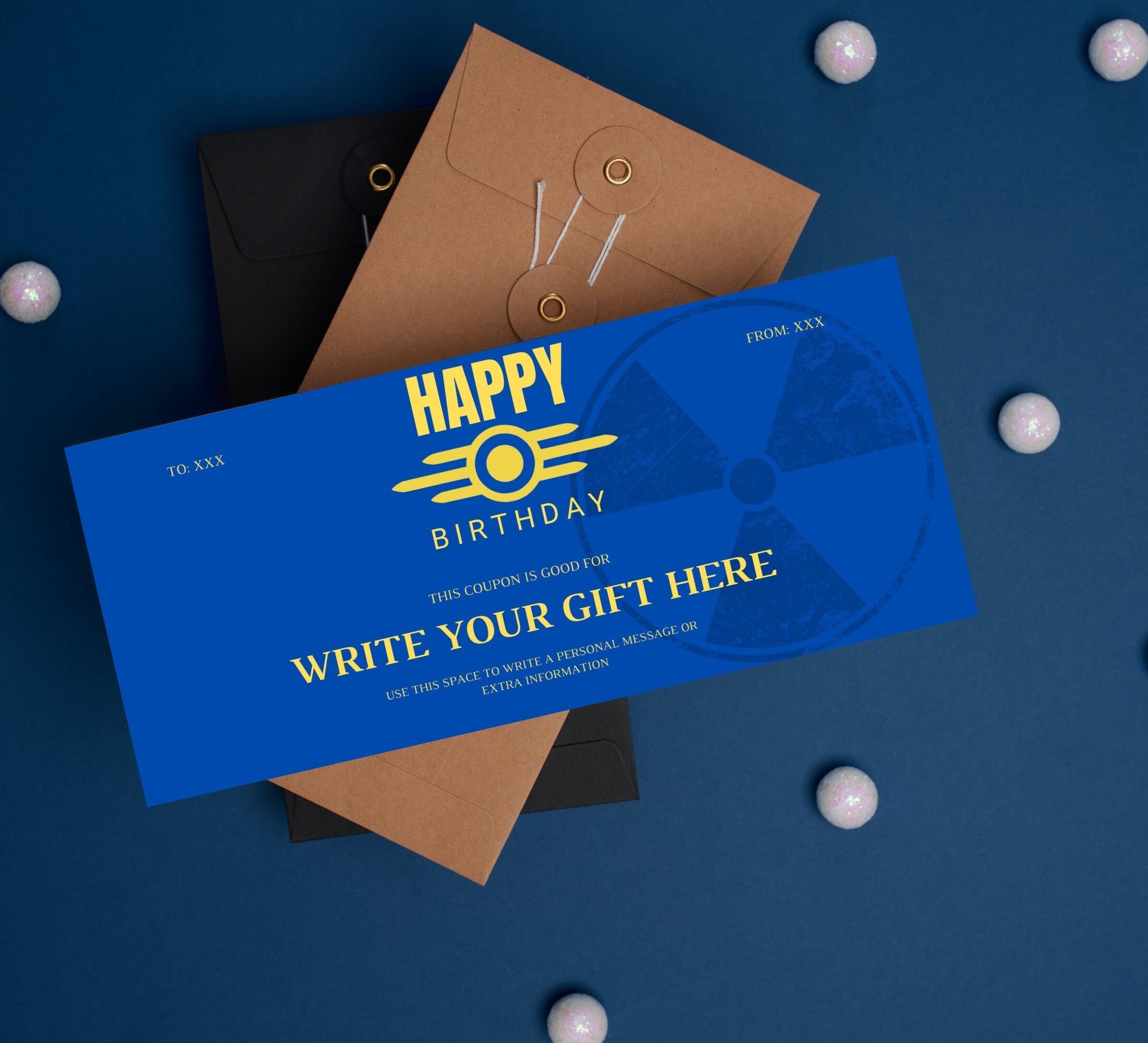 Fallout Birthday Coupon Editable Gift Coupon Template Canva Fallout ...