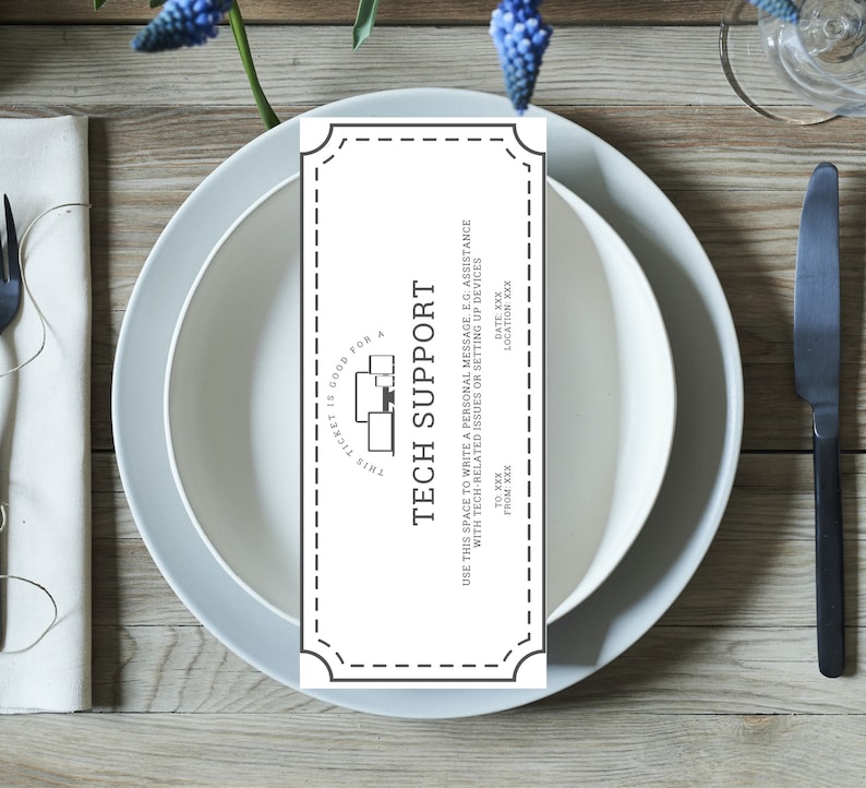 Tech Support Coupon Editable Gift Coupon Template Canva Tech Help ...