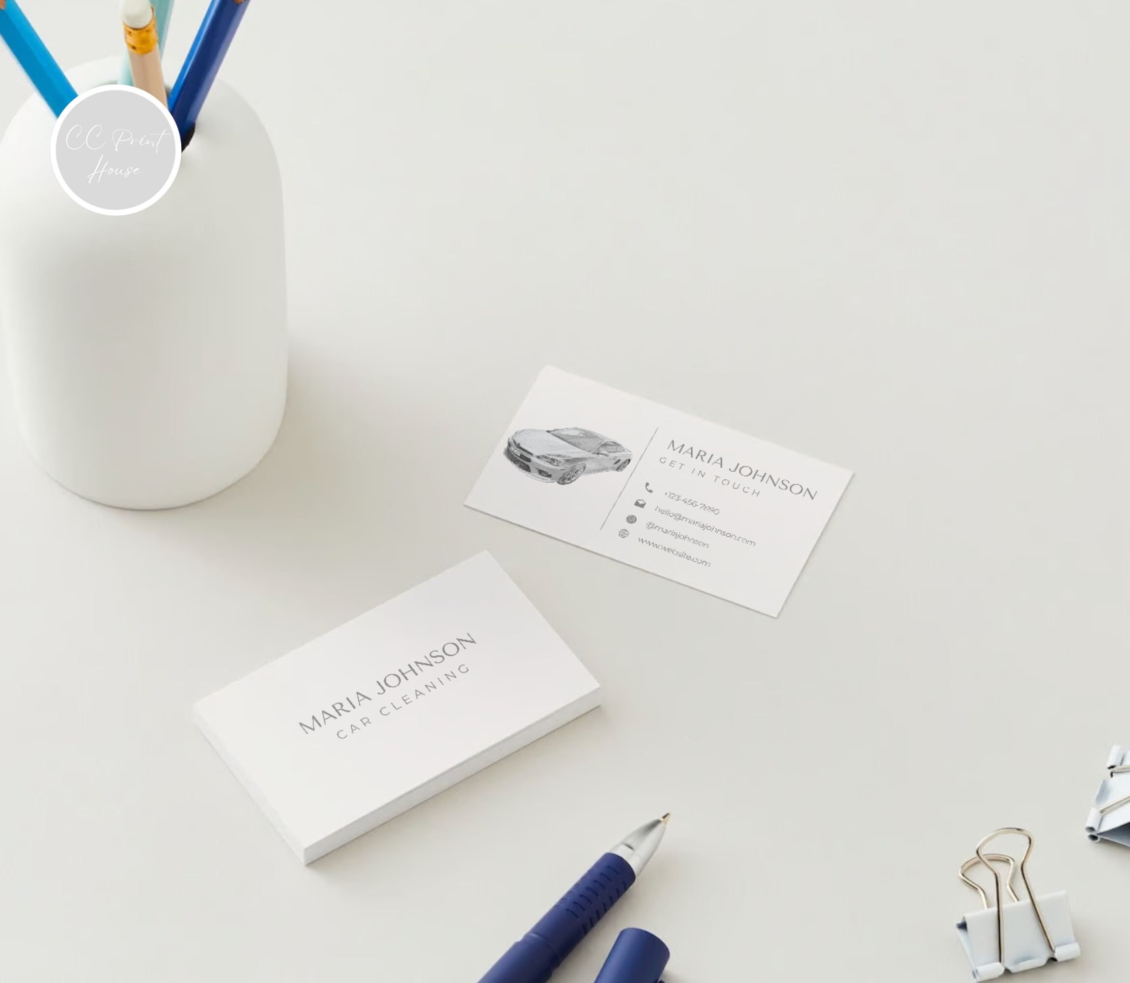 Car Business Card Template Car Cleaning Calling Card Car Seller ...