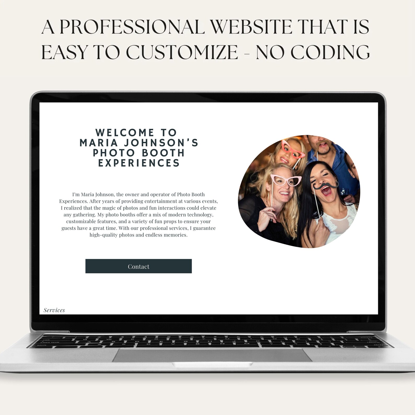 Photo Booth Website Template, Canva Landing Page (digital) - Etsy