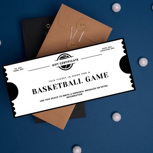 Basketball Game Coupon Printable Canva Template Custom Basketball Game ...