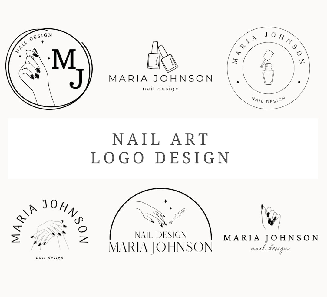 Manicure Logo Design Canva 6 Customizable Nail Design Logos Nail Art ...