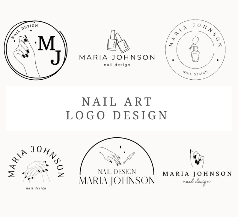 Manicure Logo Design Canva 6 Customizable Nail Design Logos Nail Art ...