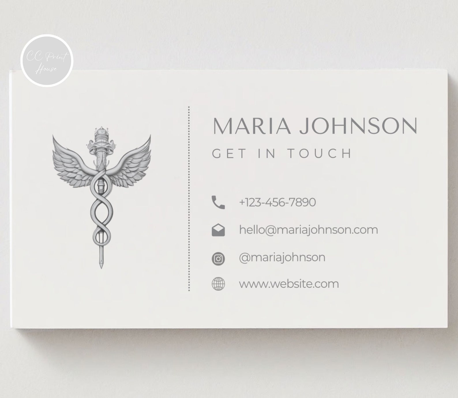 Nurse Business Card Template Healthcare Calling Card Medical Care ...