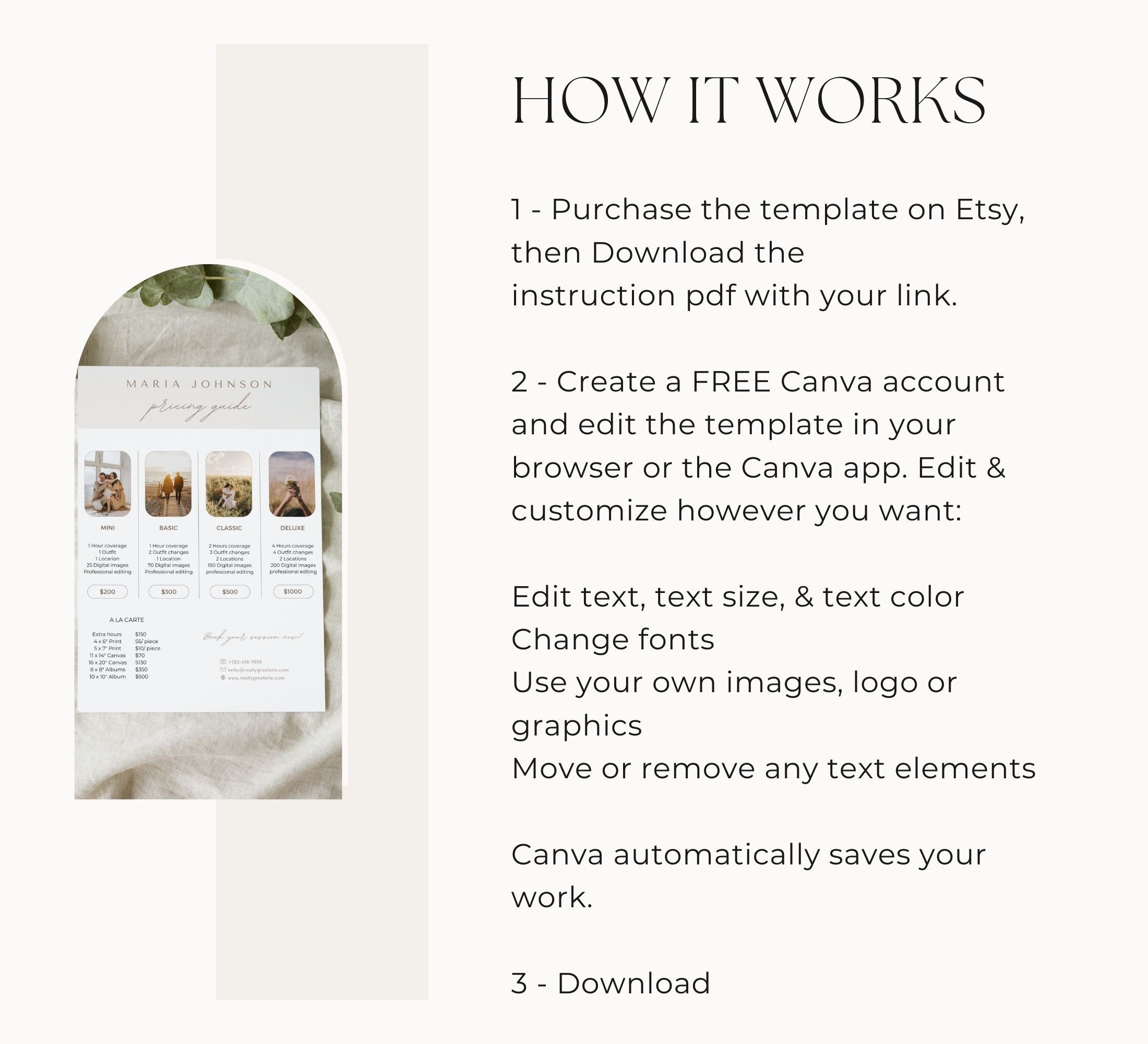 Photographer Branding Kit Photography Business Bundle Photography Canva ...