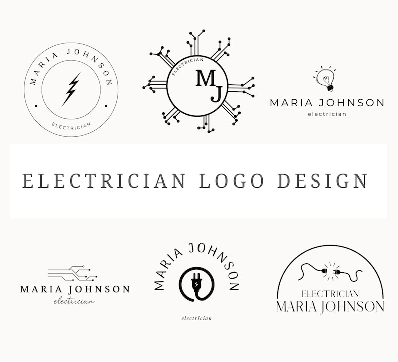 Electrician Logo Design Canva 6 Customizable Electrician Logos ...