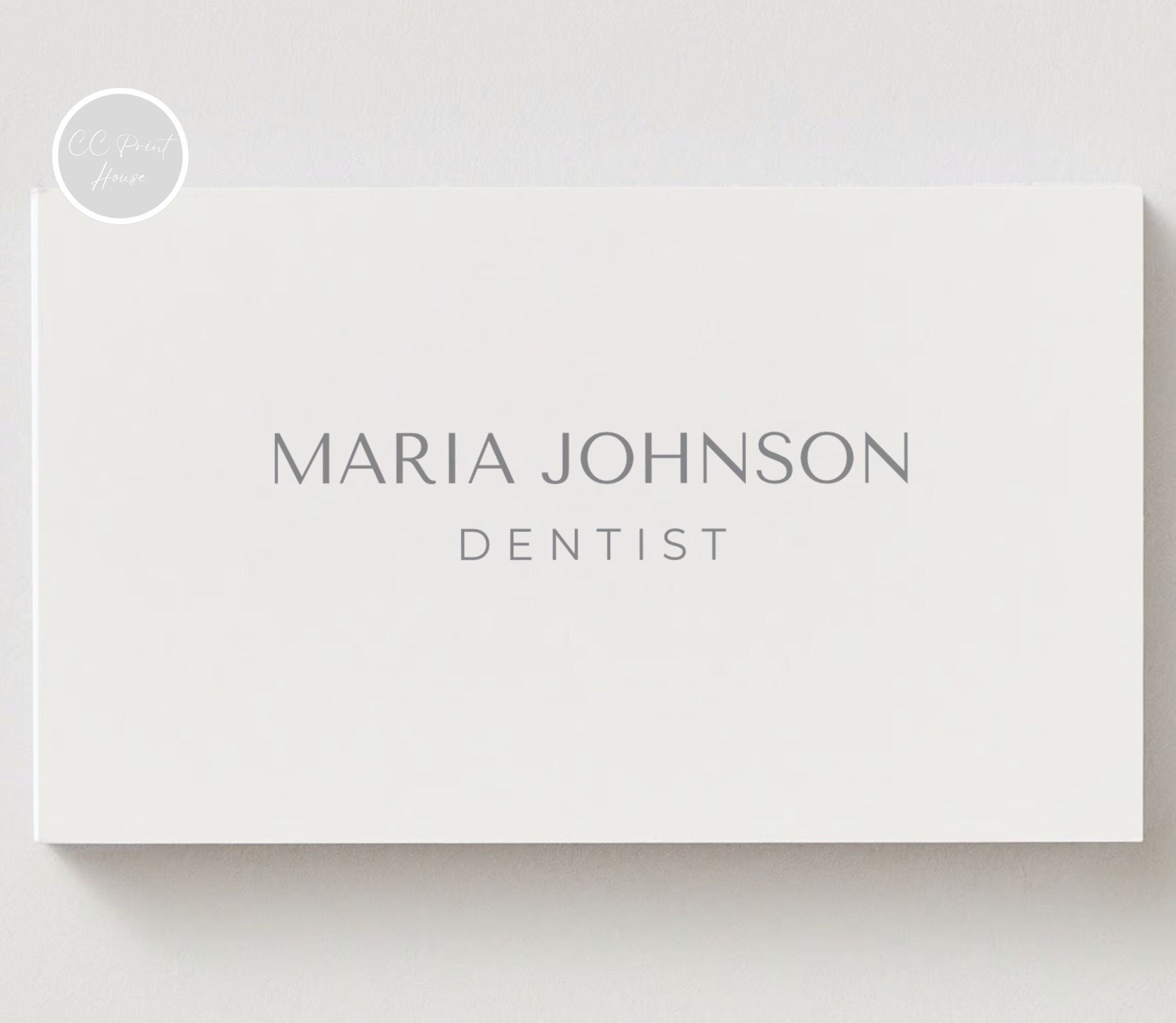 Dentist Business Card Template, Minimalist Editable Design (canva ...