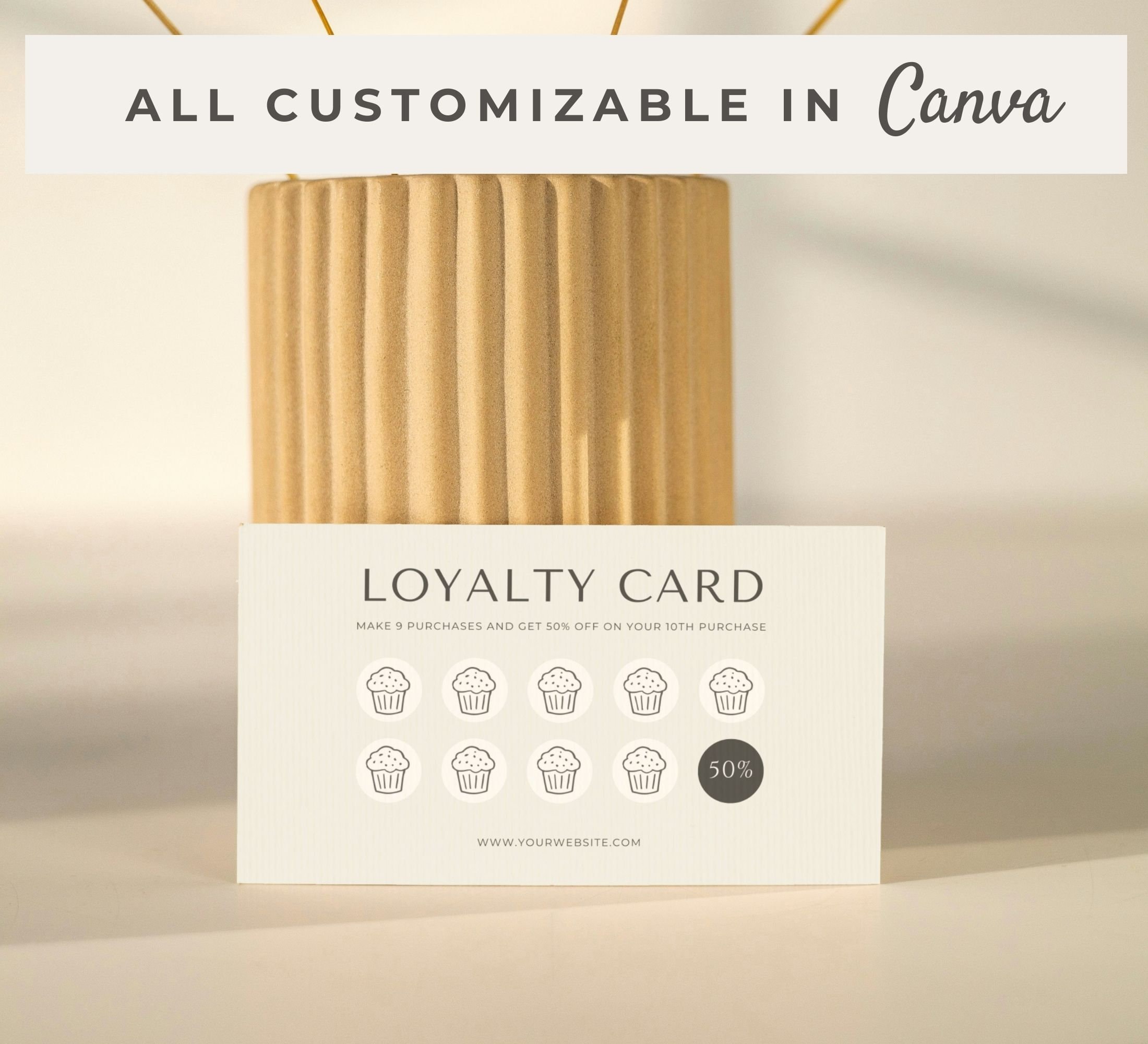 Bakery Loyalty Card Template Canva Customer Loyalty Card Baker Rewards ...