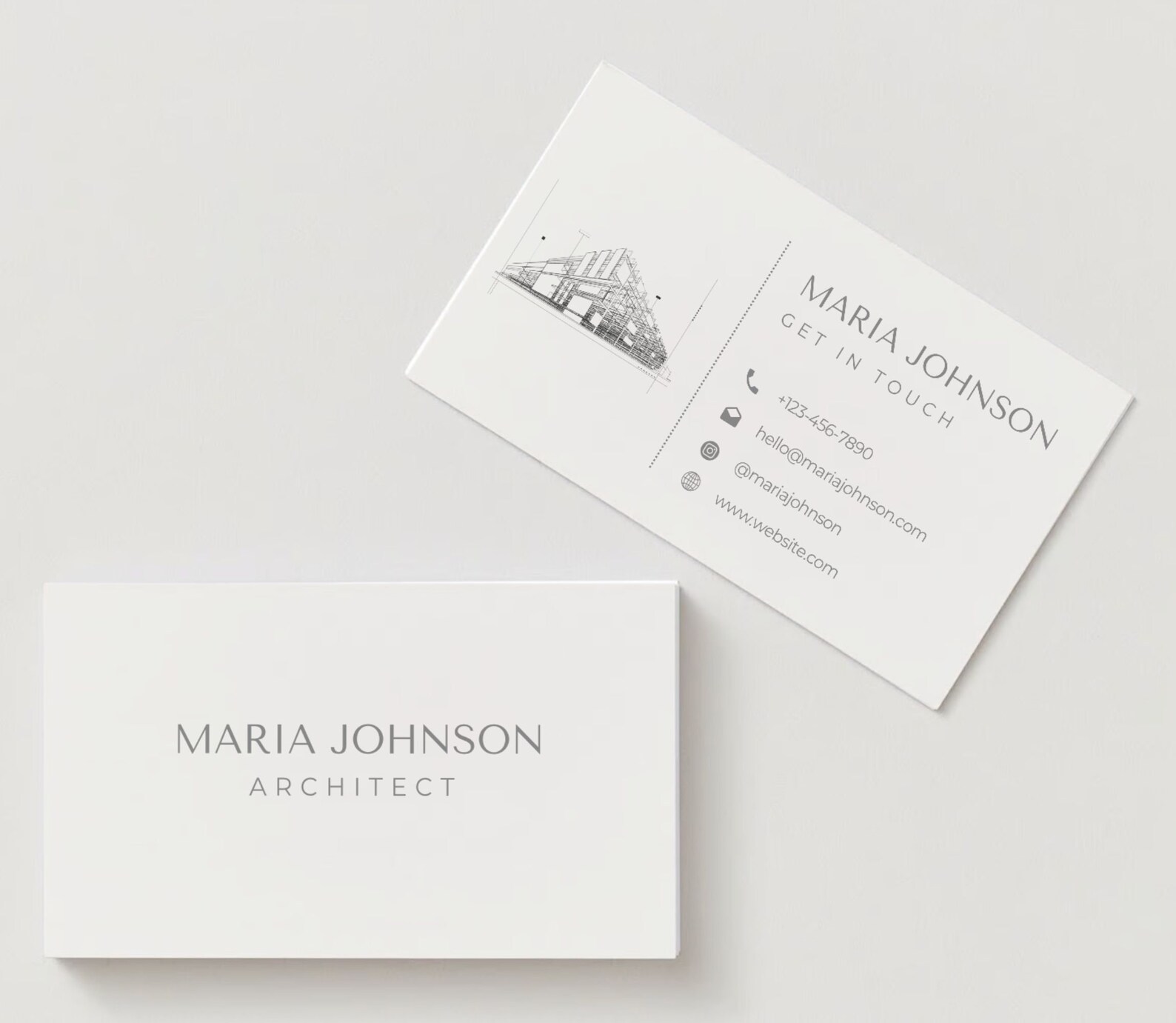 Architect Business Card Canva Template Architect Calling Card ...