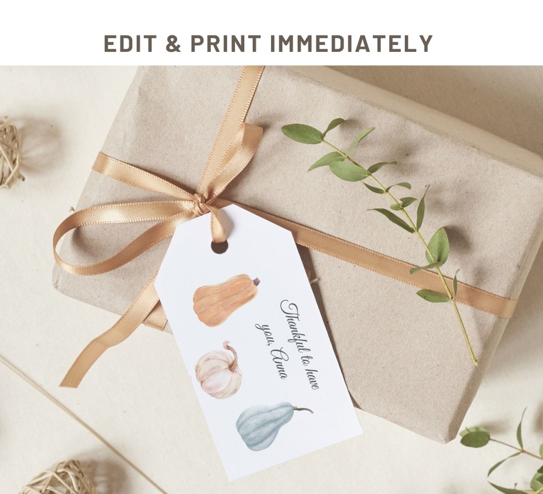 Printable Gift Tags Thanksgiving Gift Tag Instant Download - Etsy