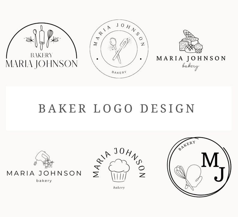 Baker Logo Design Canva 6 Customizable Pastry Chef Logos Bakery Logo ...