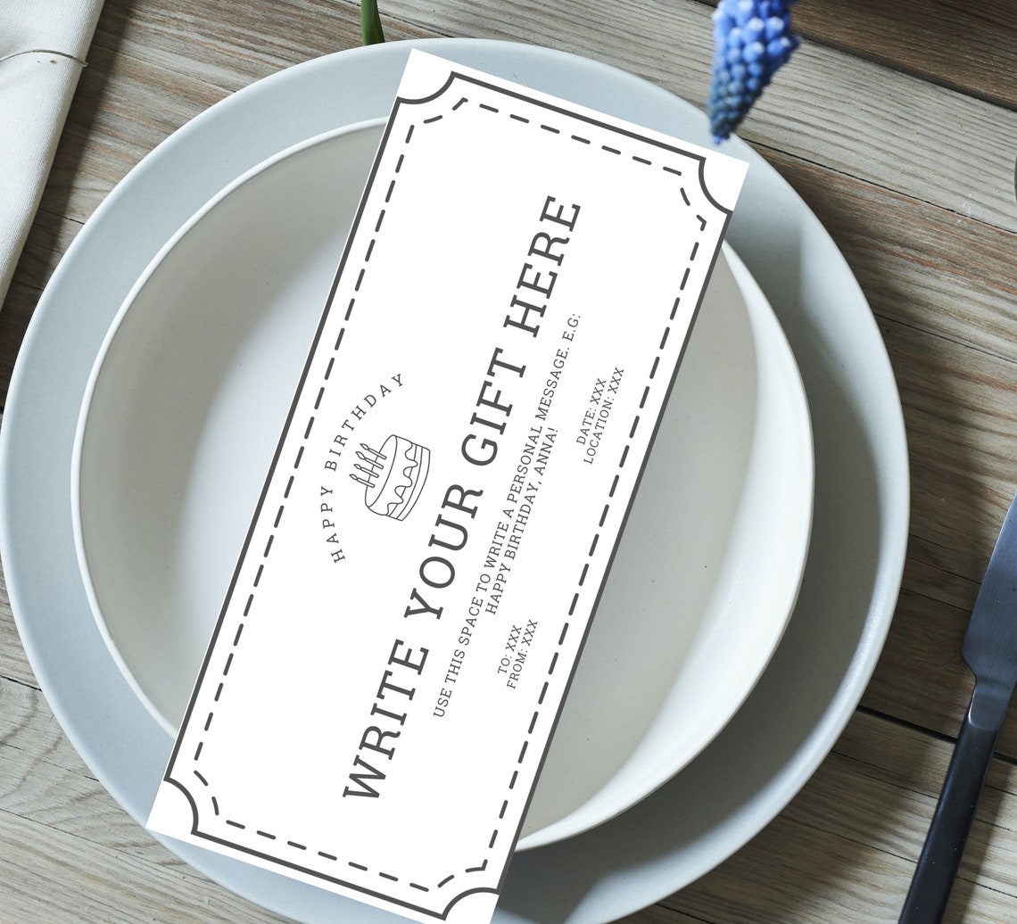 Editable Birthday Gift Coupon Template (canva) - Etsy