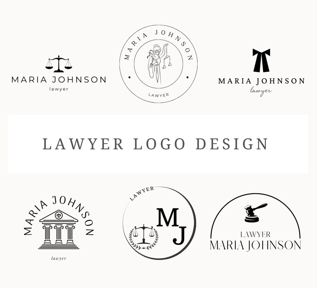 Lawyer Logo Design Canva 6 Customizable Lawyer Logos Attorney Logo ...