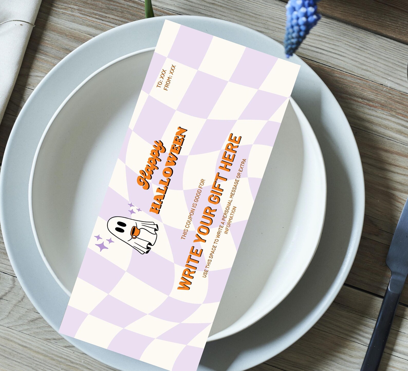 Editable Halloween Gift Template Halloween Coupon Canva Halloween ...