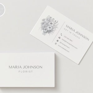 Florist Business Card Template Printable Business Card Template ...