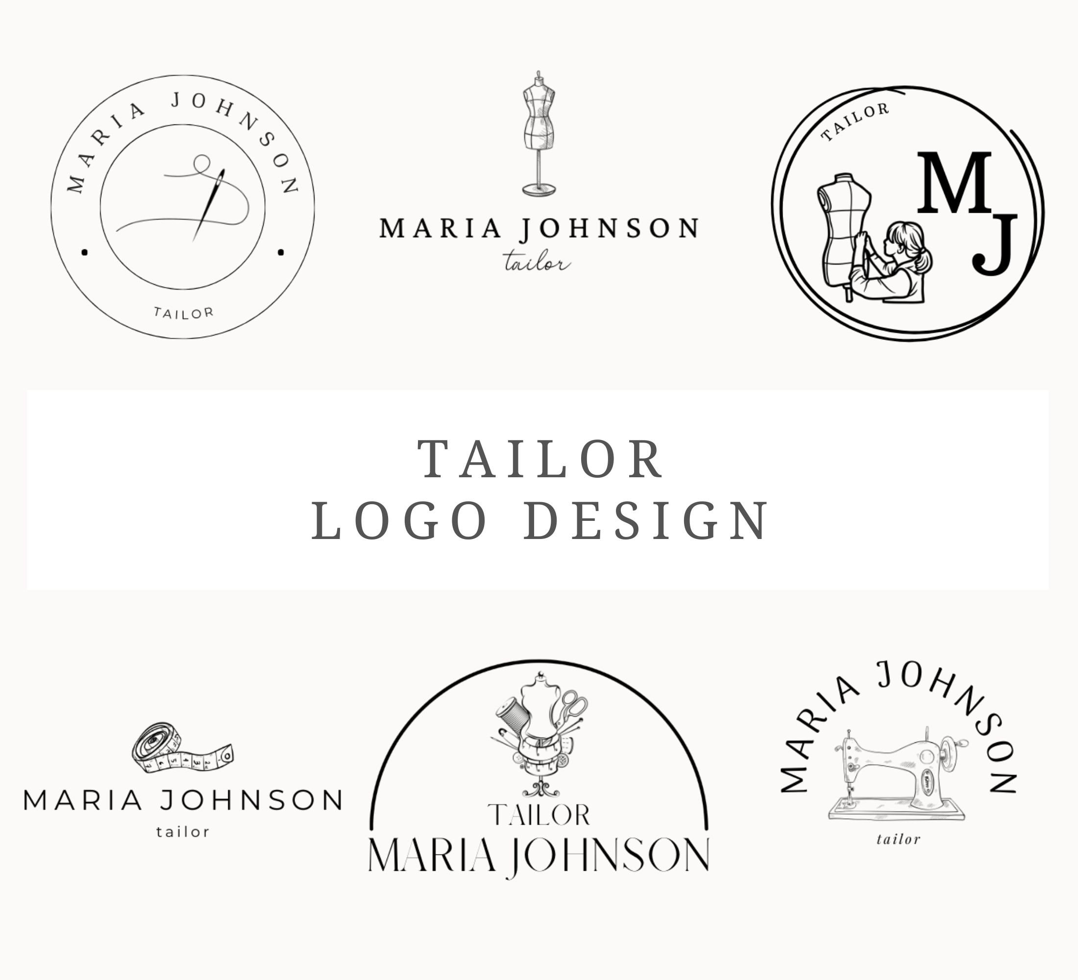 Tailor Logo Design 6 Customizable Watermark Outfitter Logos Dressmaker ...