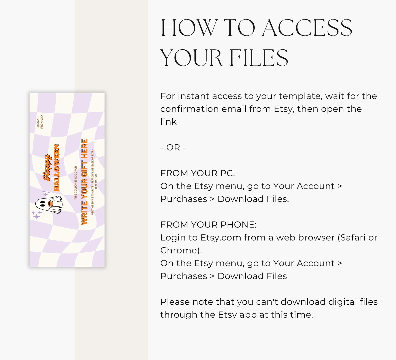 Editable Halloween Gift Template Halloween Coupon Canva Halloween ...