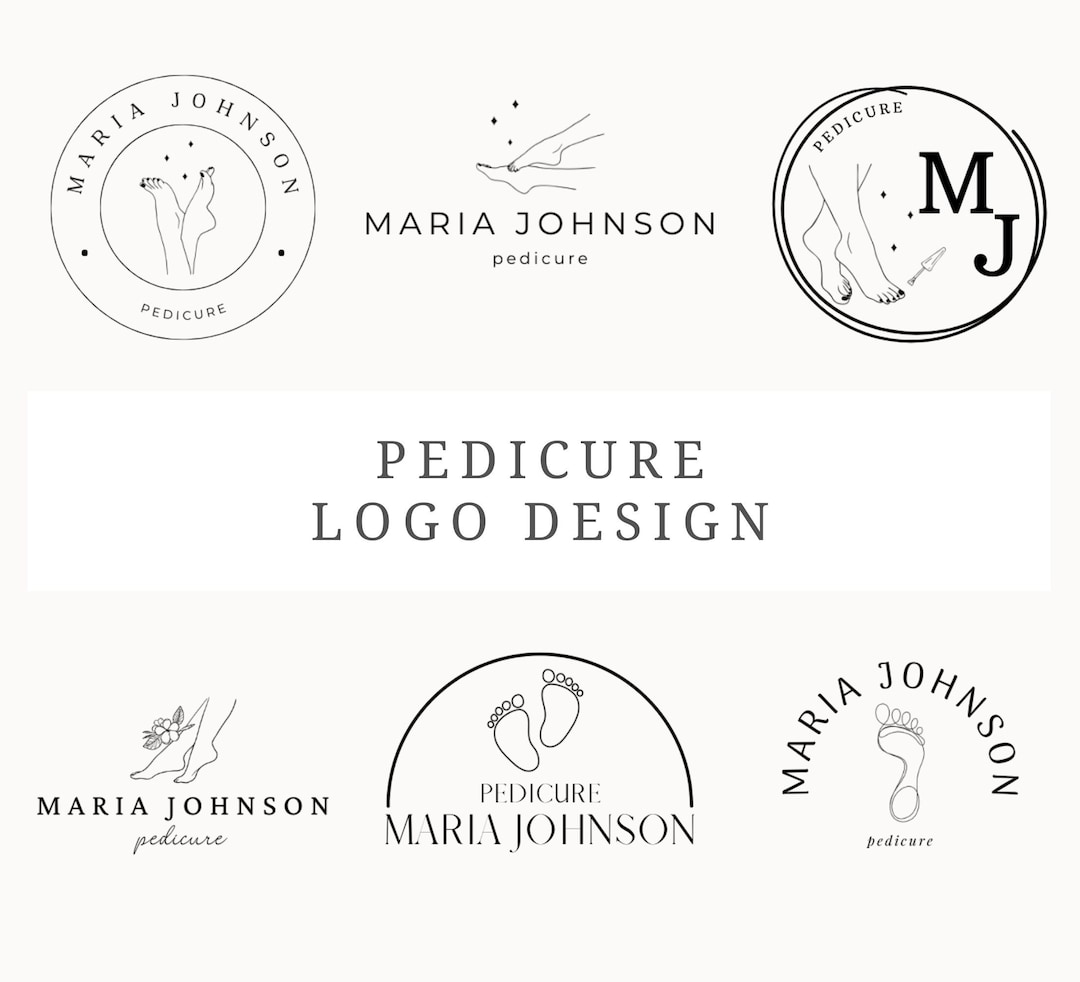 Pedicure Logo Design Canva 6 Customizable Pedicurist Logos Chiropody Logo Editable Podiatry Logo ...