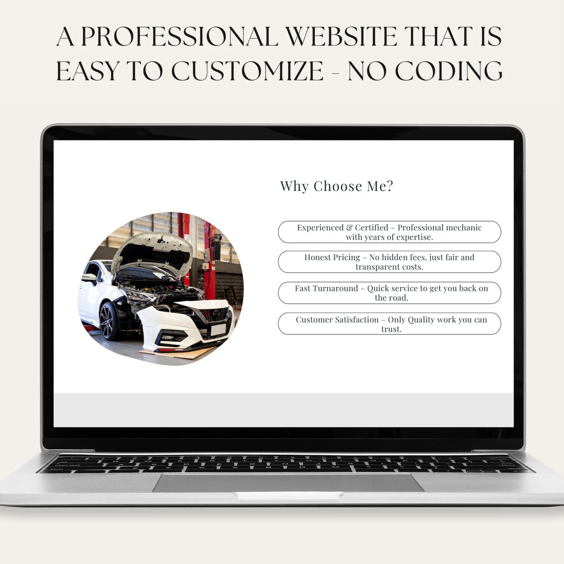 Car Mechanic Website Template | Auto Repair Canva Template (digital) - Etsy