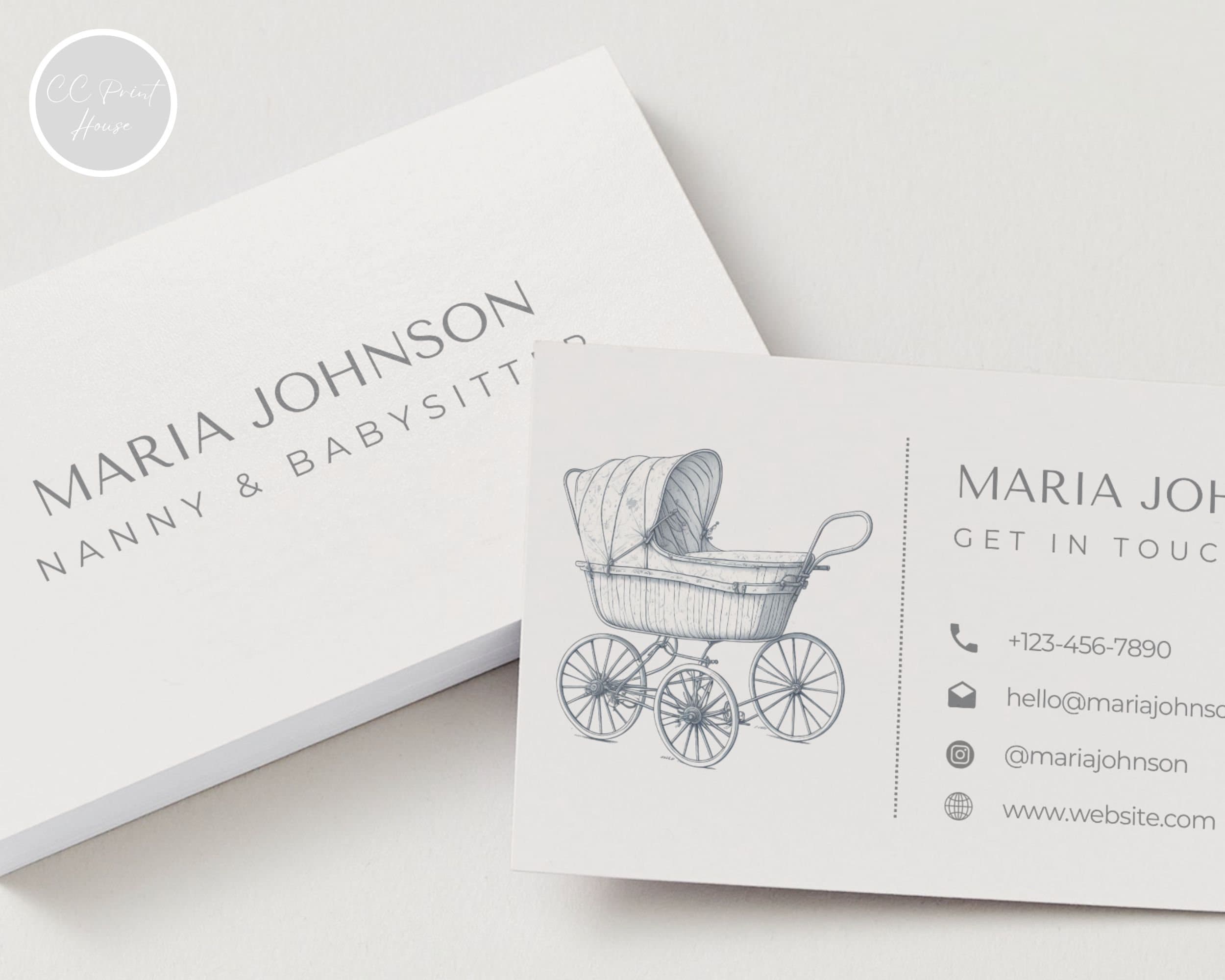 Nanny Business Card Template Printable Business Card Template ...