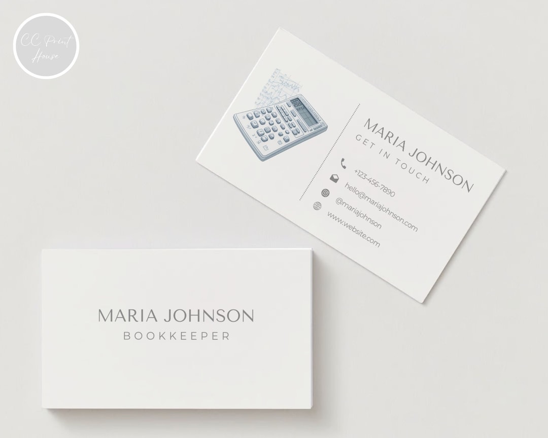 Bookkeeper Business Card Template Printable Business Card Template ...