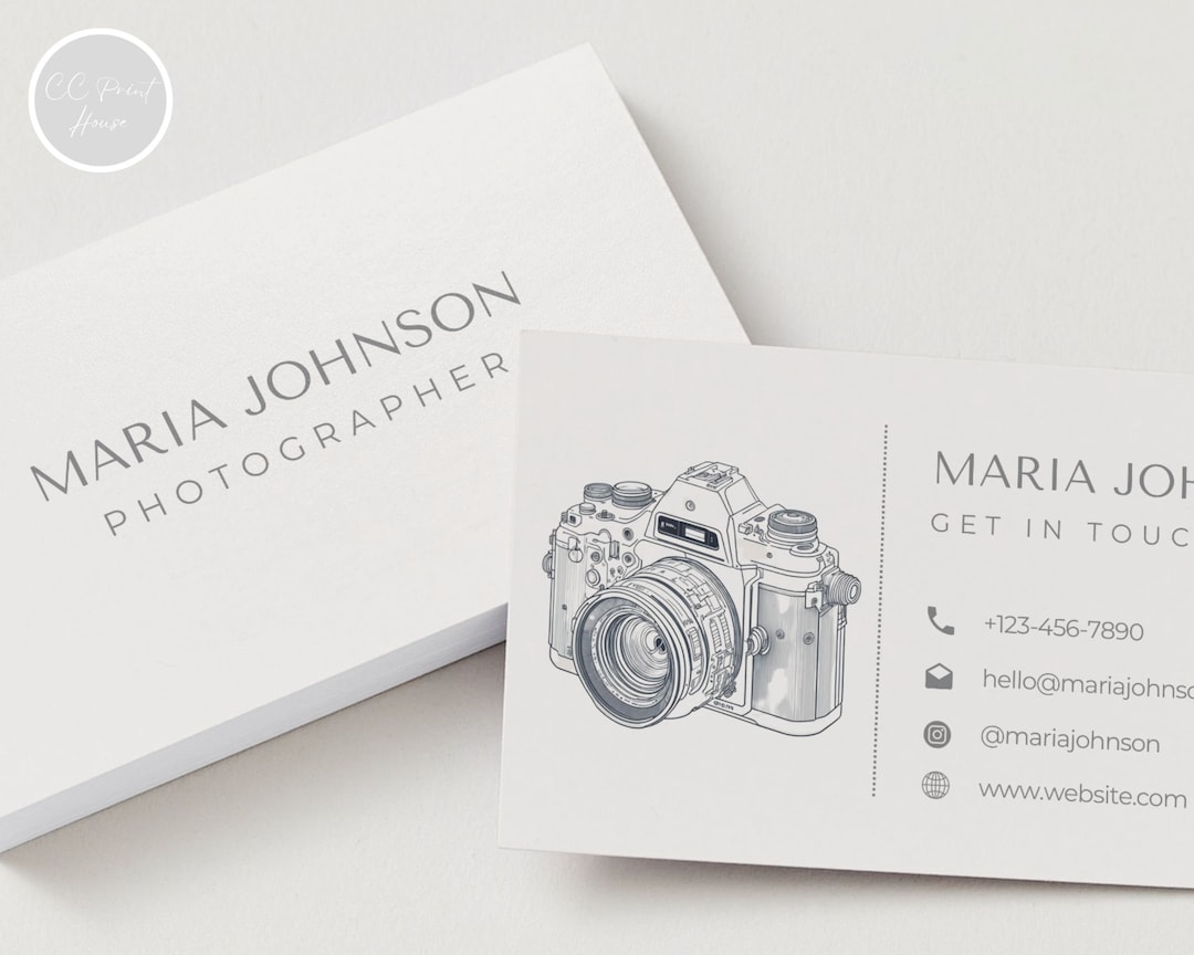 Photographer Business Card Template Photographer Calling Card Business ...
