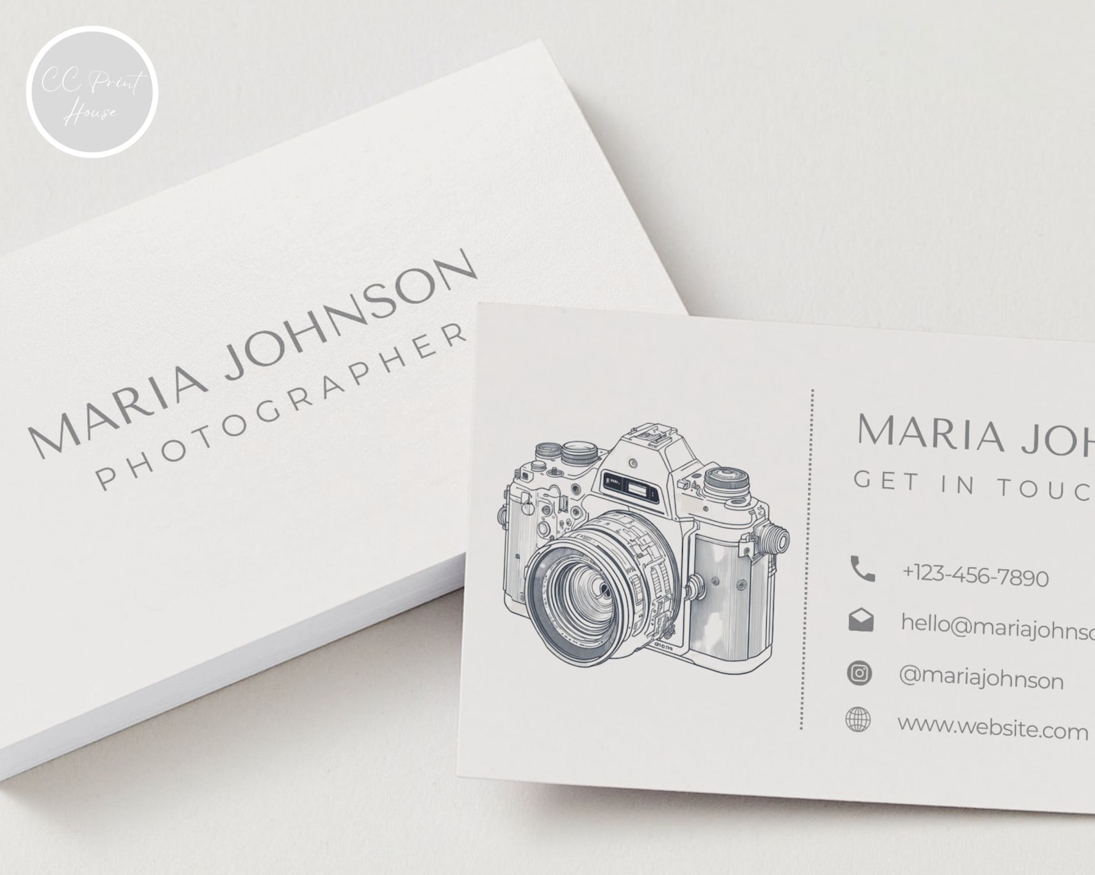 Photographer Business Card Template Photographer Calling Card - Etsy