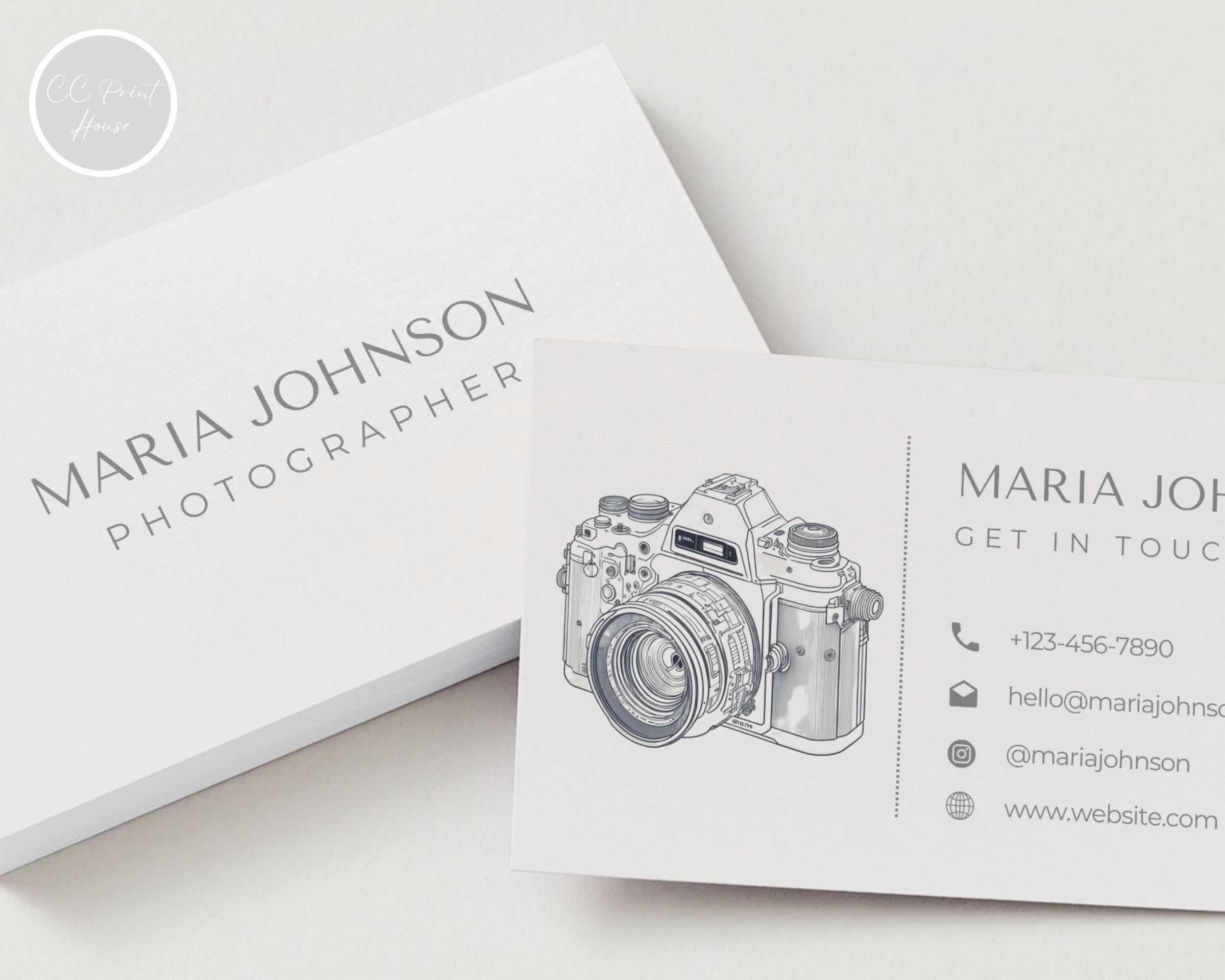 Photographer Business Card Template Photographer Calling Card - Etsy