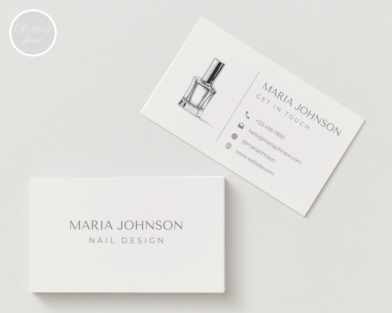 Nail Design Business Card Template Printable Business Card Template ...