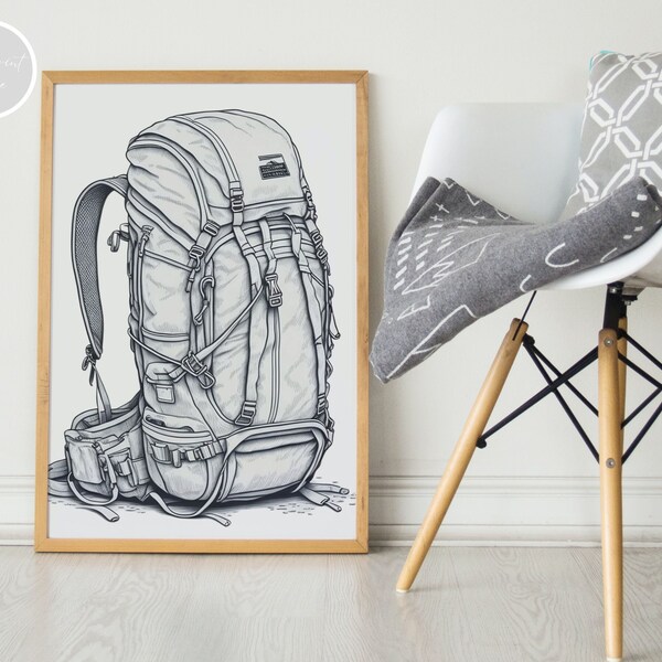 Backpack Poster - Etsy