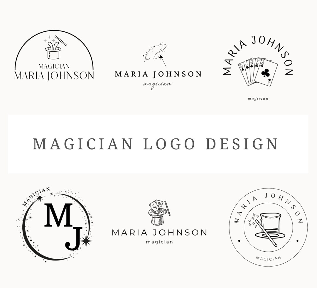 Magic Logo Design Canva 6 Customizable Magician Logos Entertainer Logo ...