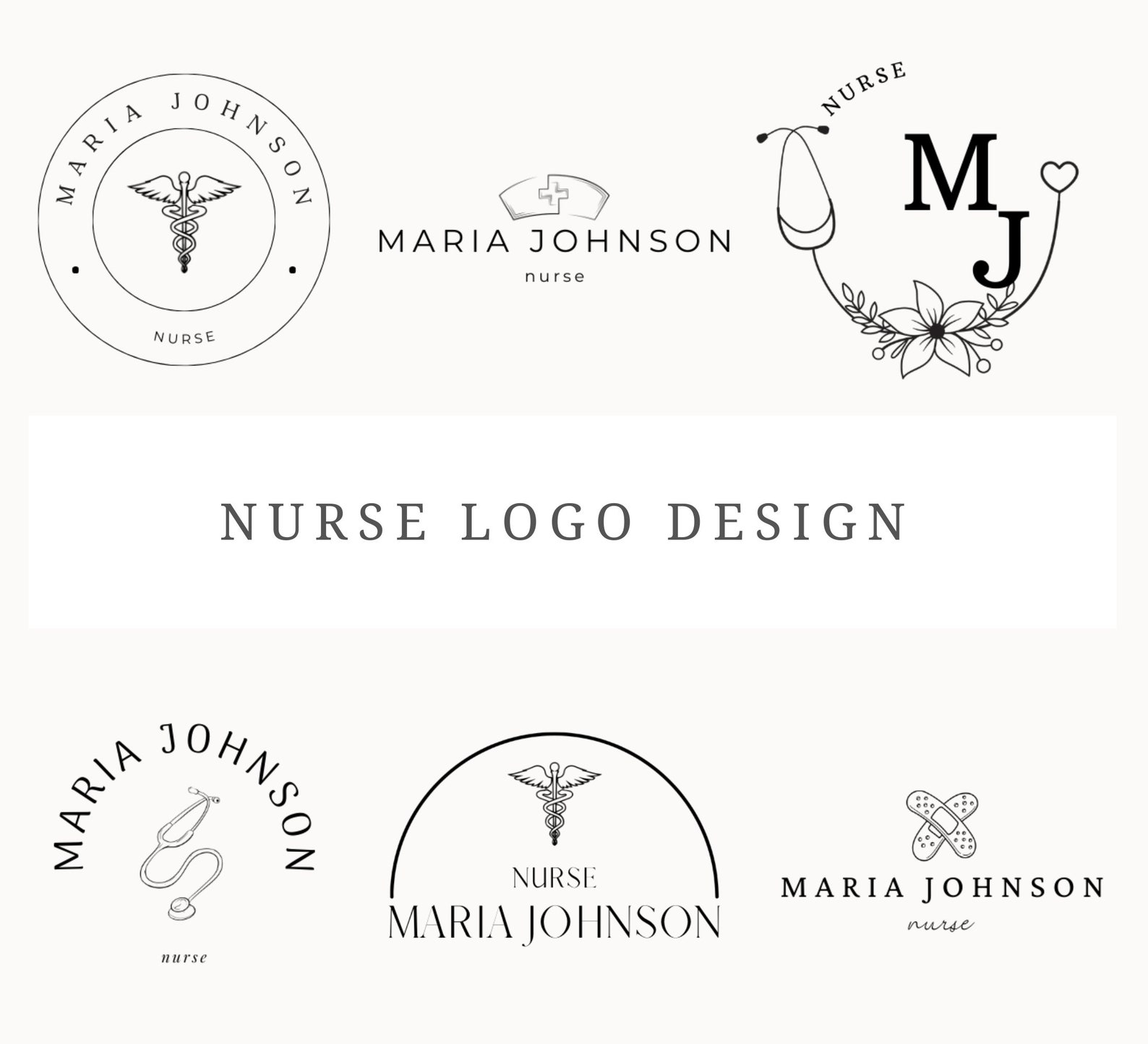 Customizable Nurse Logo Design Templates for Canva (digital) - Etsy