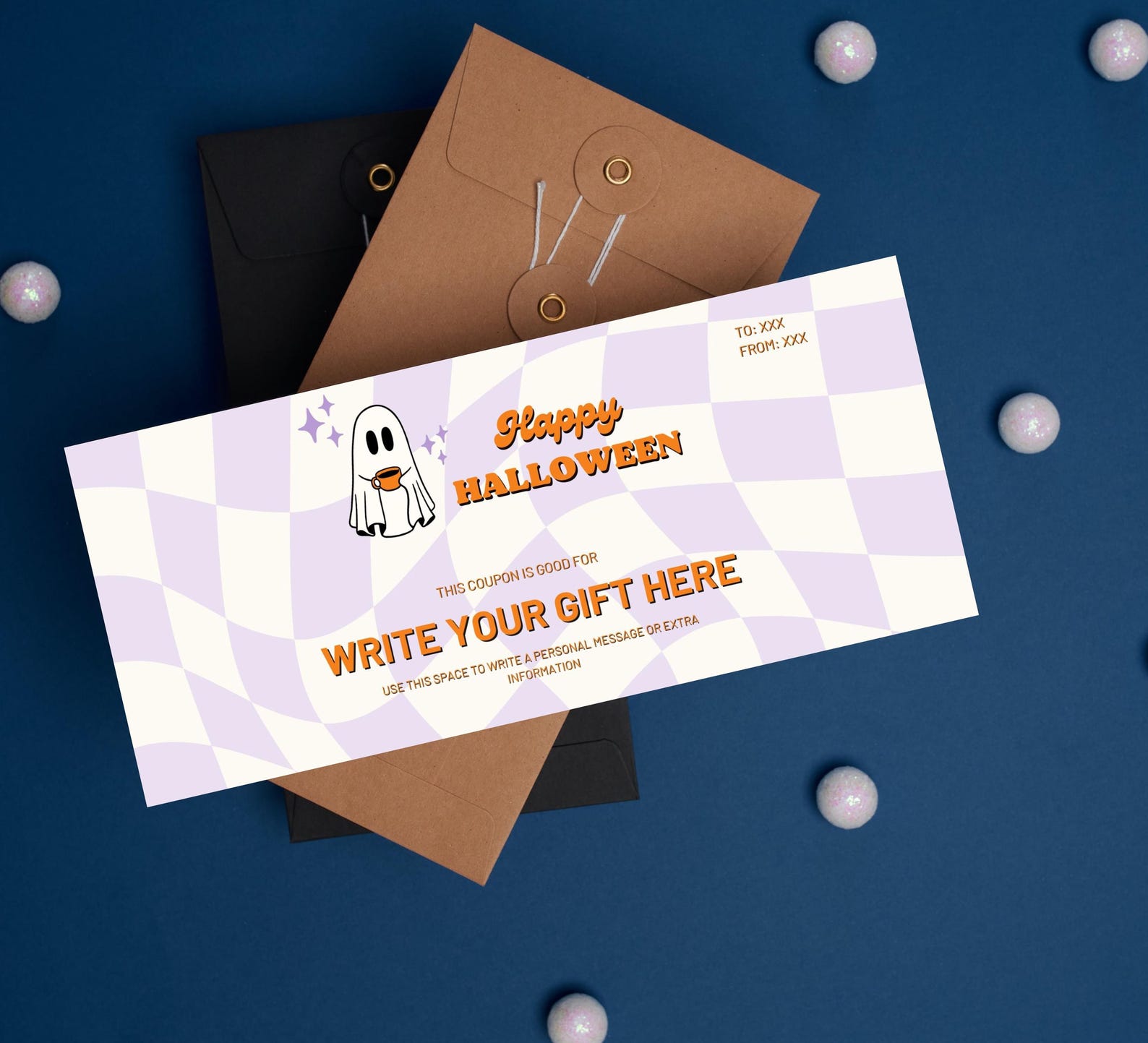 Editable Halloween Gift Template Halloween Coupon Canva Halloween ...