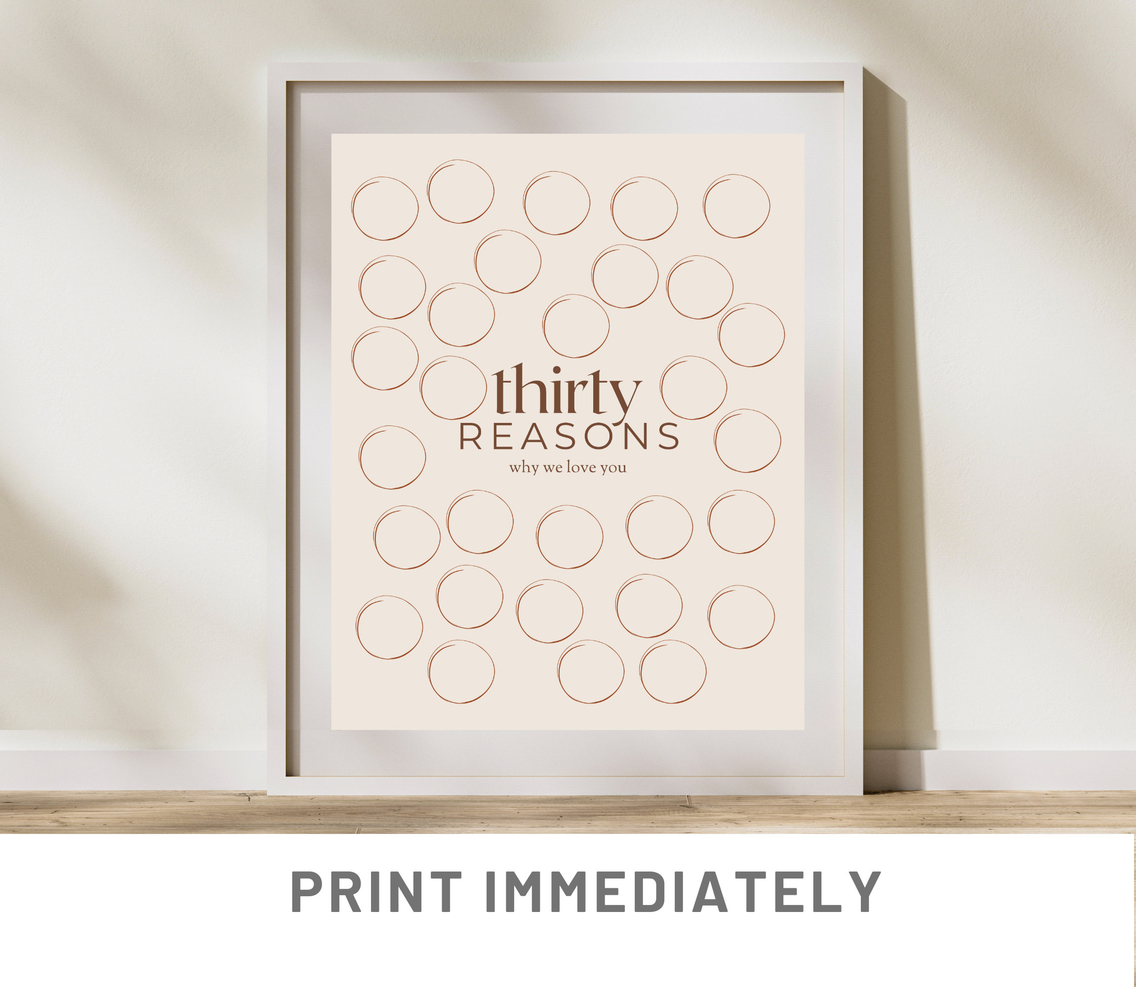 30 Signing Frame 30th Birthday Sign 30 Reasons Why We Love You Birthday ...