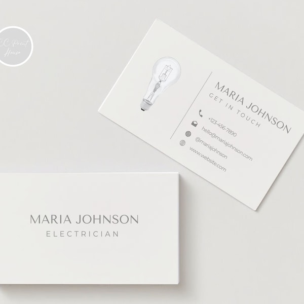 Electrician Business Card - Etsy