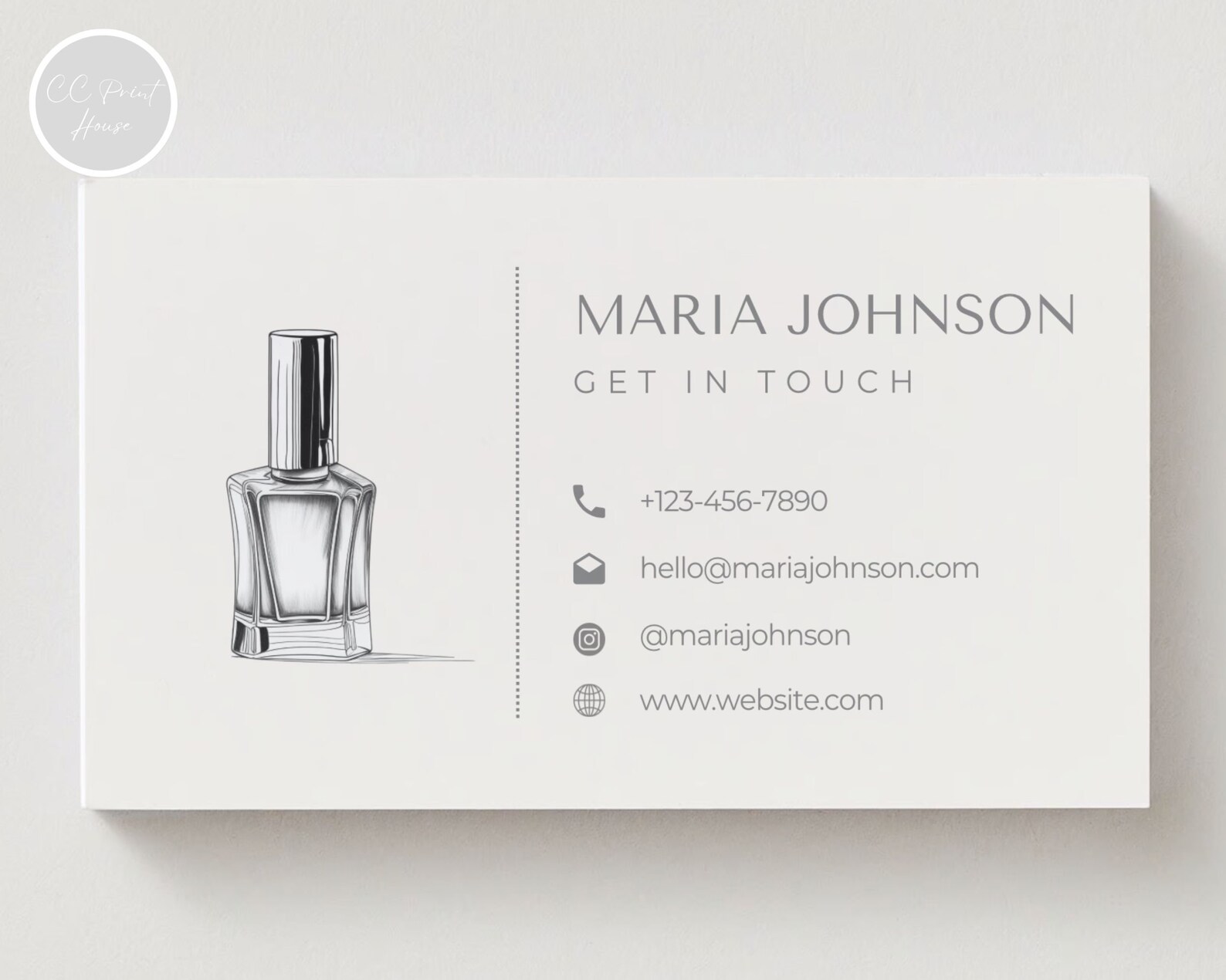 Nail Design Business Card Template Printable Business Card Template ...