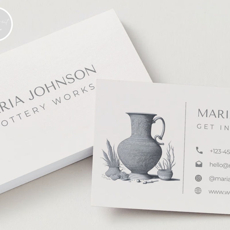 Pottery Business Card Holder - Etsy
