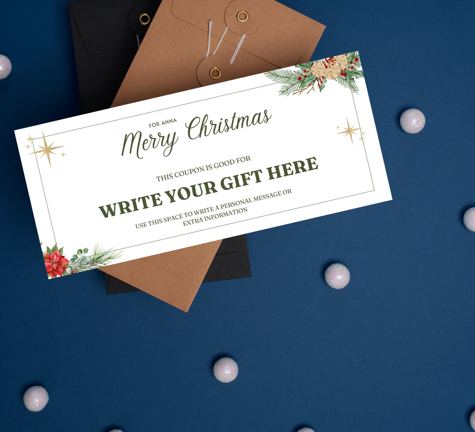 Christmas Gift Coupon Bundle 20 Editable Gift Coupon Templates Canva ...