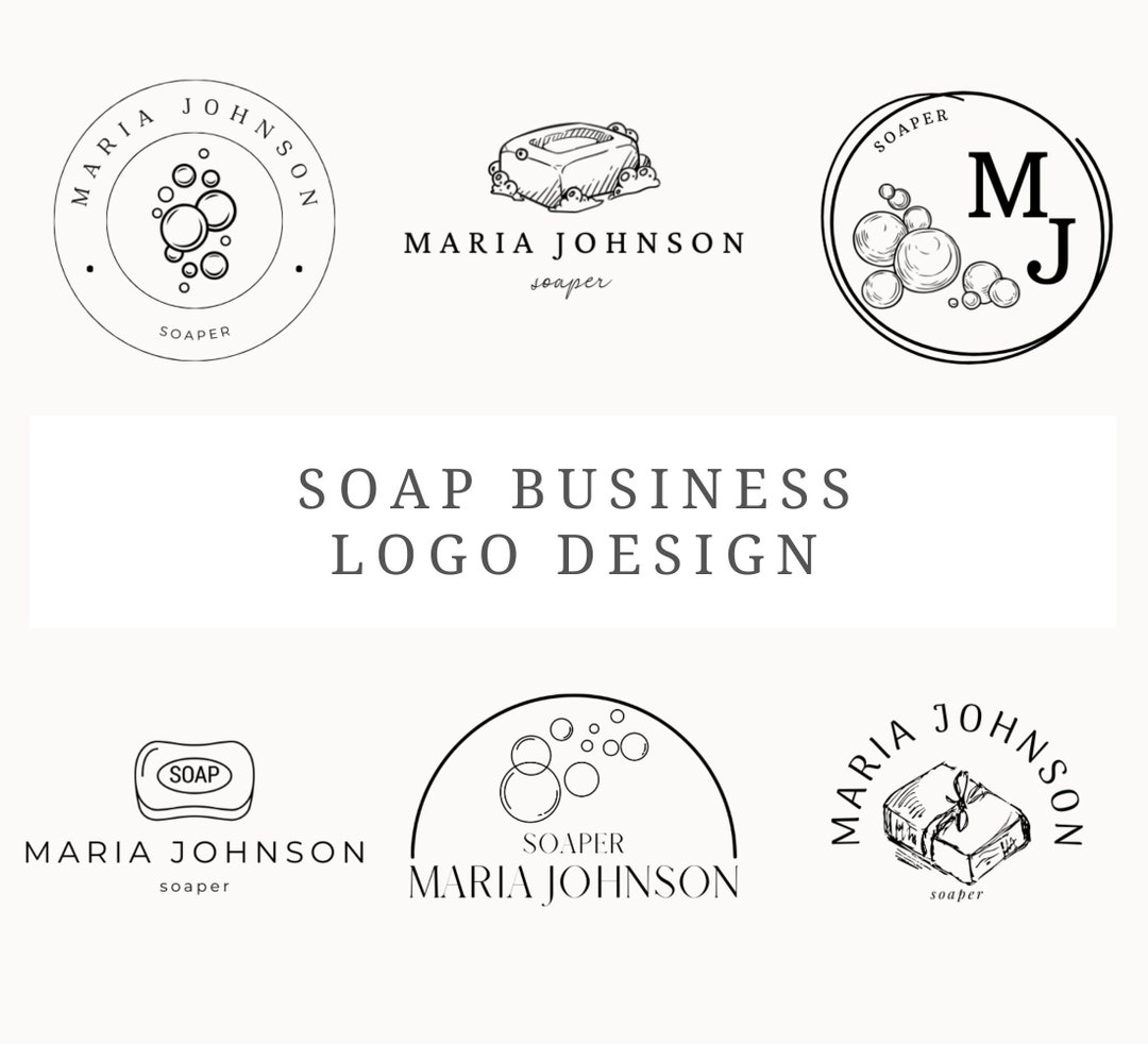 Soap Maker Logo Design Canva 6 Customizable Soap Logos Soap Business Logo Editable Soaper Logo ...