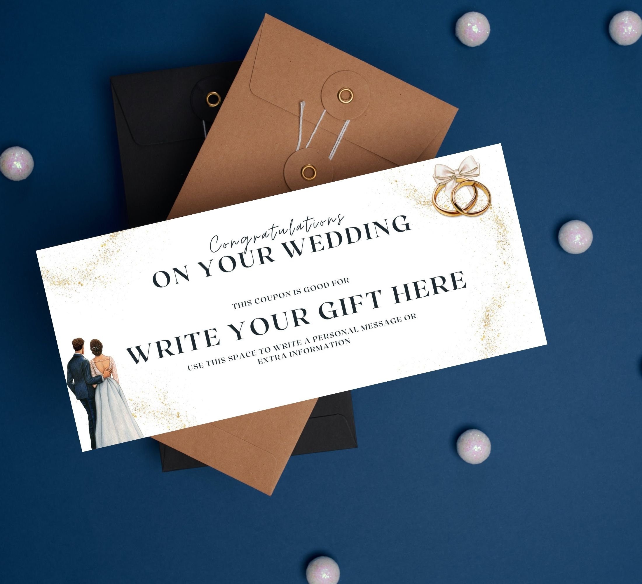 Personalized Wedding Gift Coupon Editable Gift Coupon Template Canva ...