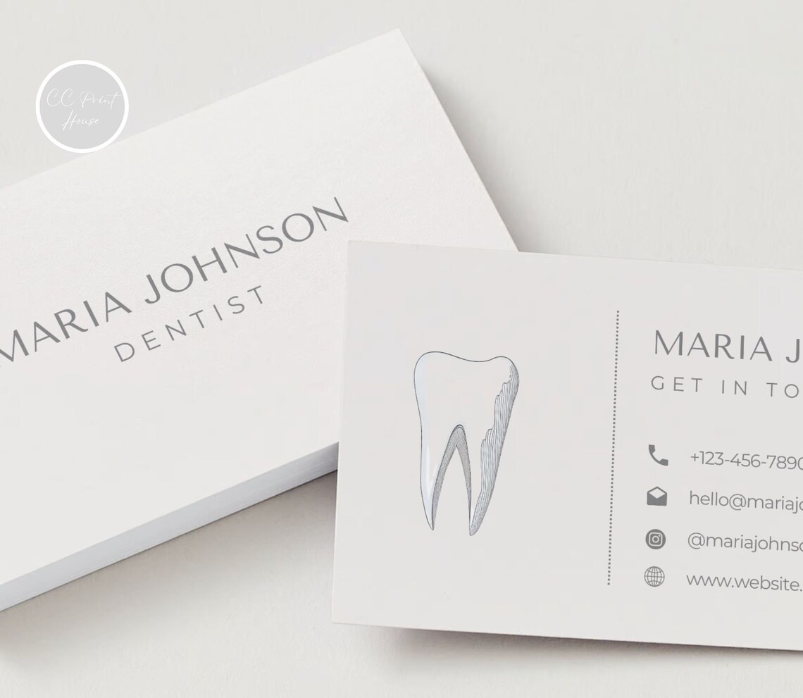 Dentist Business Card Template Dentist Calling Card Dentistry Business ...