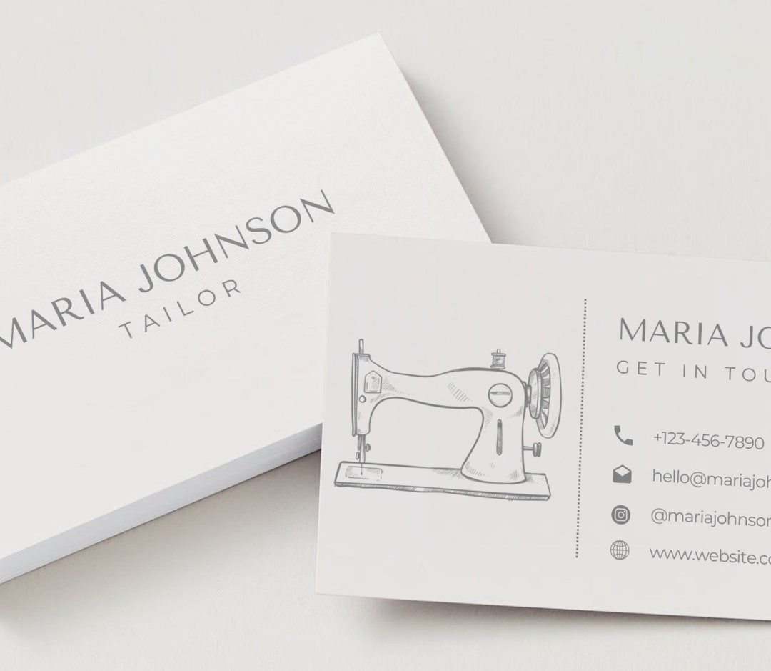 Tailor Business Card Template Tailor Calling Card Outfitter Business ...