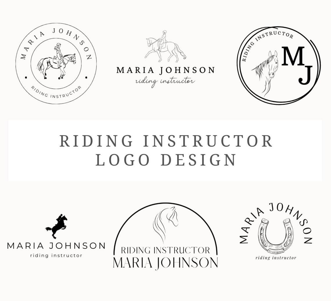 Horse Logo Design Canva 6 Customizable Horseback Riding Logo Riding ...