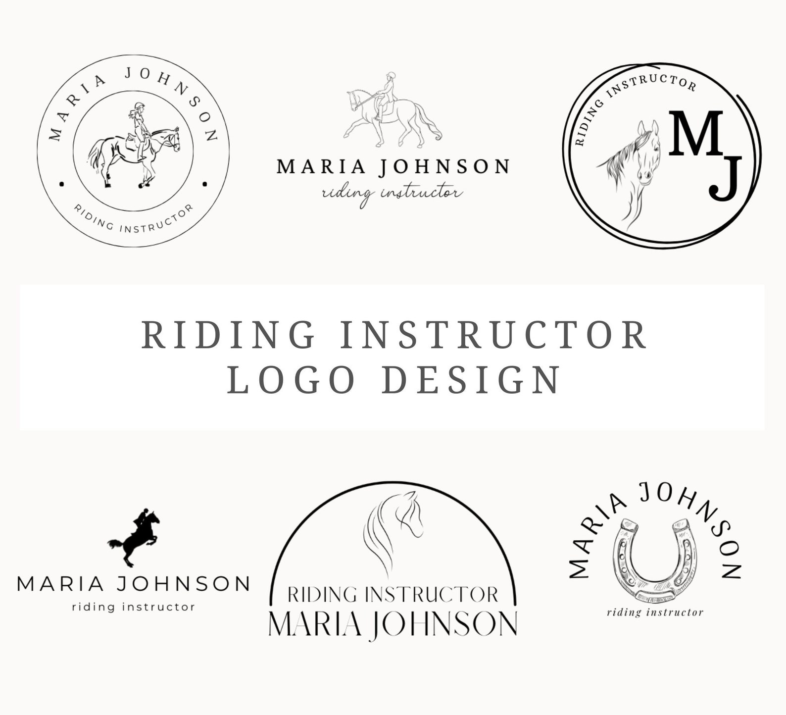 Horse Logo Design Canva 6 Customizable Horseback Riding Logo Riding ...